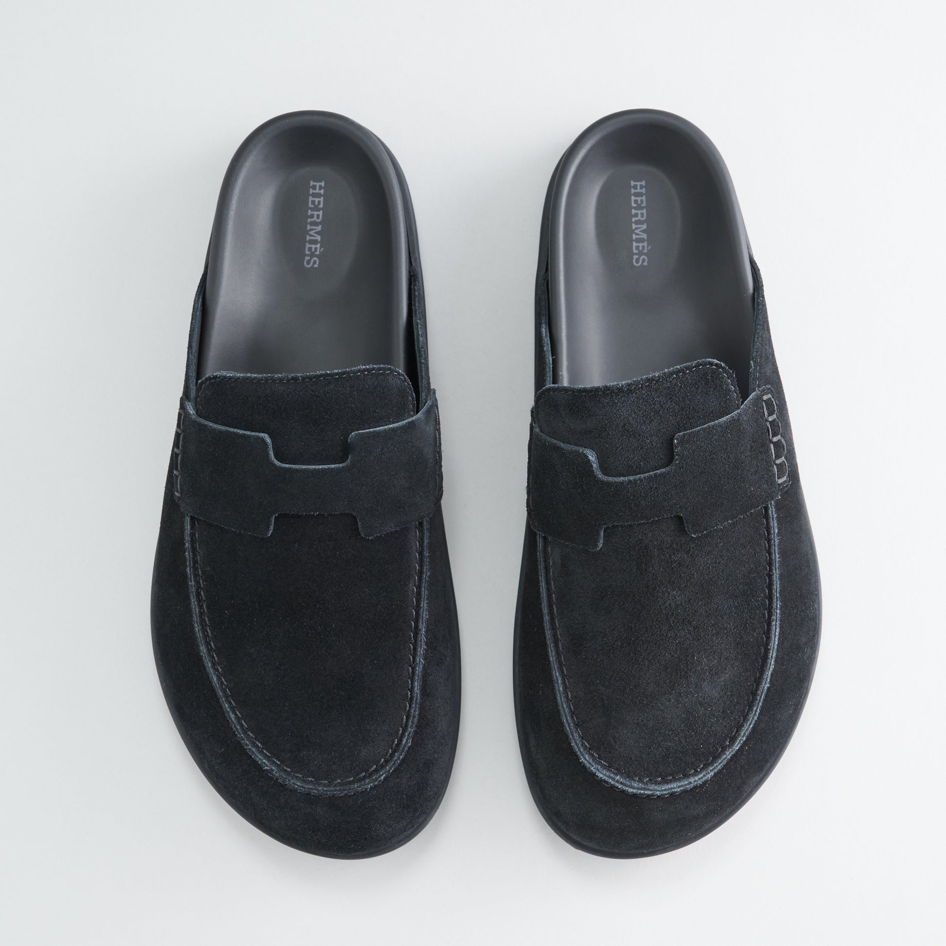 Hermès Go Mule Black Suede, Calfskin – eliteUSA