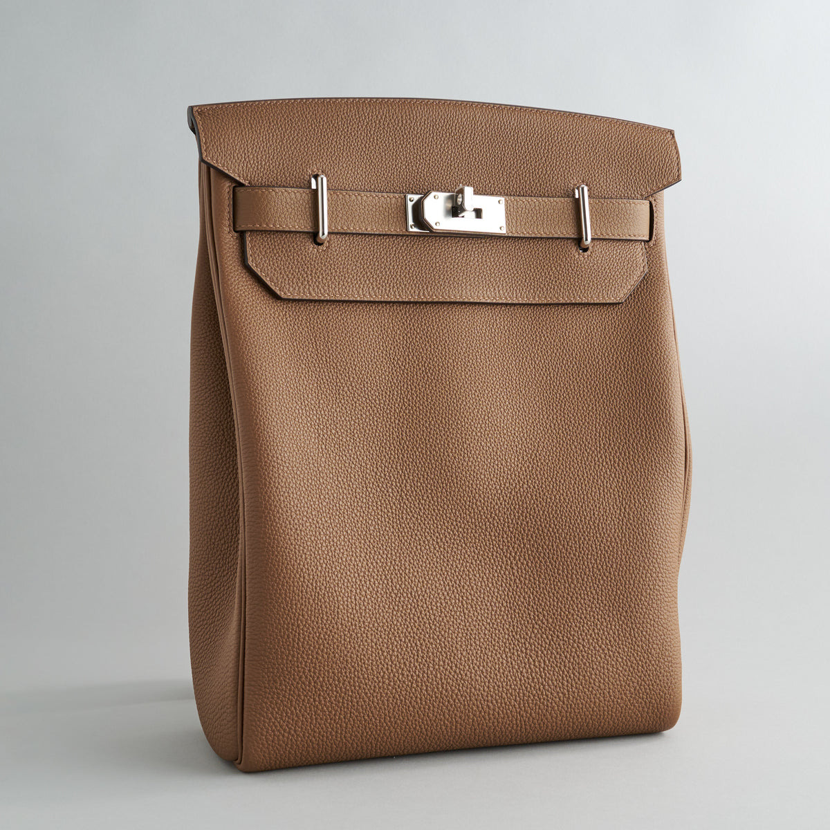 Hermès Hac A Dos Backpack GM Togo Alezan Palladium Hardware