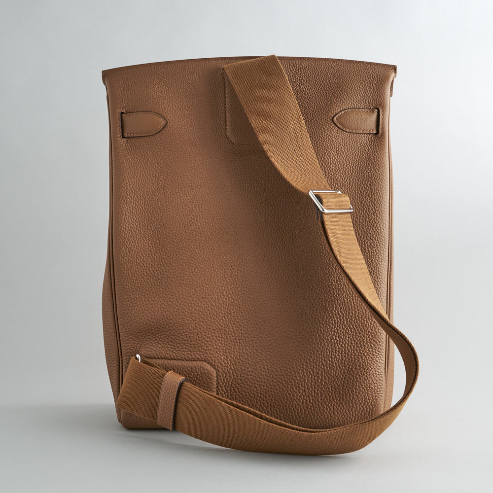 Hermès Hac A Dos Backpack GM Togo Alezan Palladium Hardware