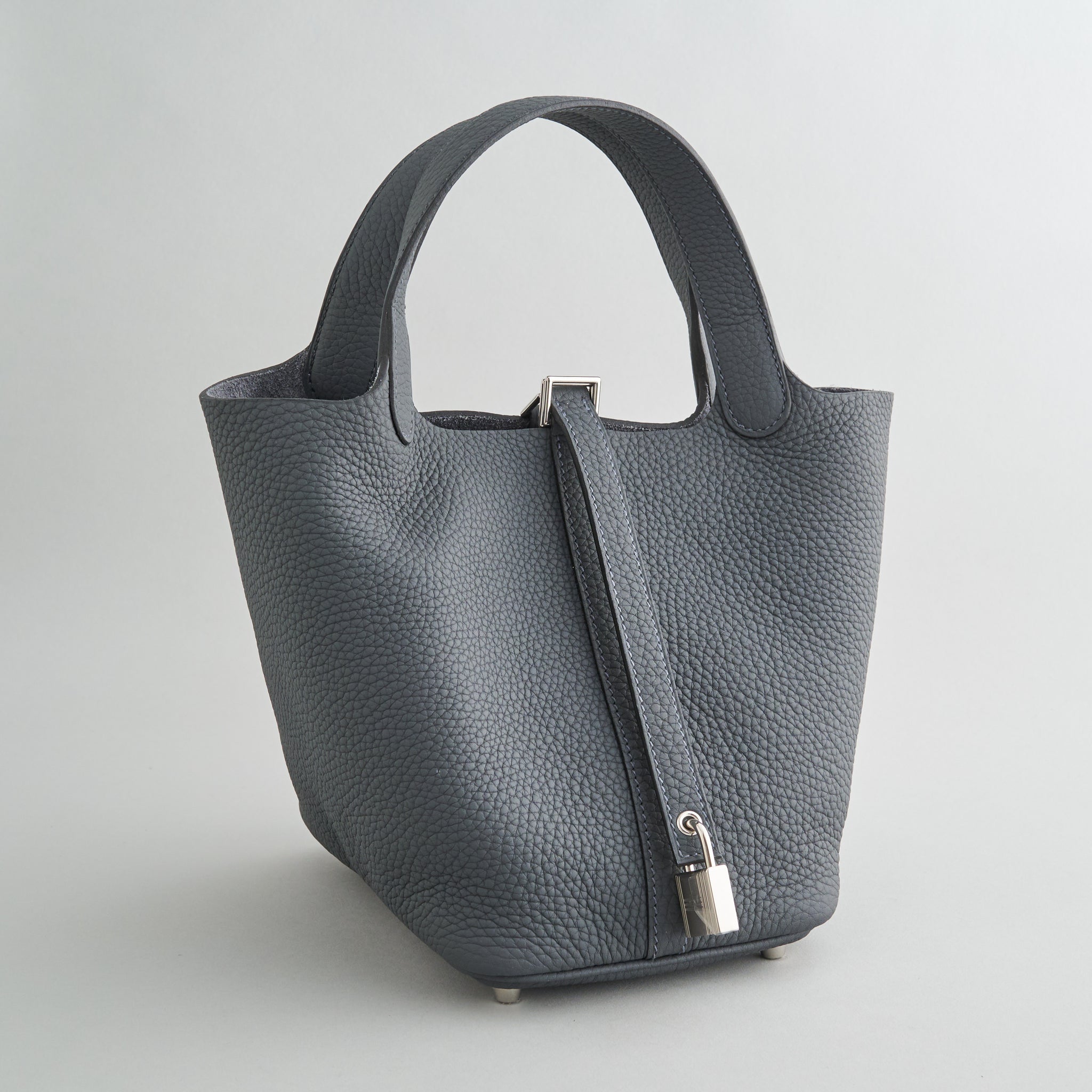 Hermès Picotin 18 Clemence Gris Misty Permabrass Hardware