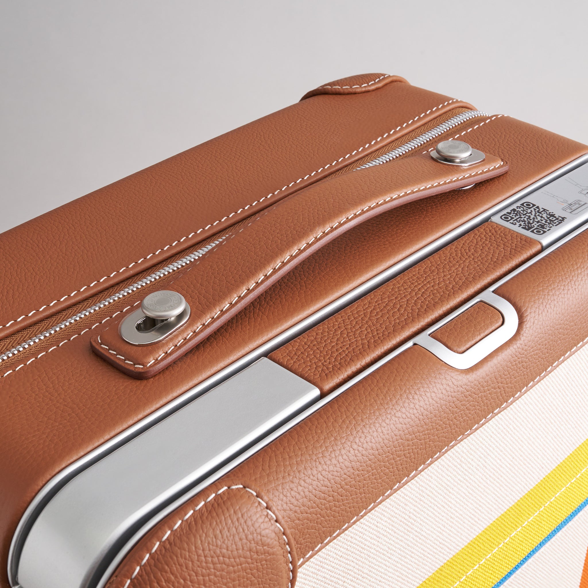 Hermès R.M.S Cabine Trolley 55 Capucine-Ecru-Beige/Fauve/Orange Pallad ...